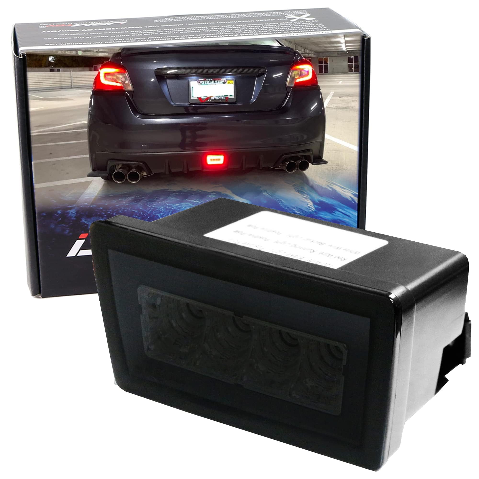 Smoked Lens 3-In-1 Full LED Rear Fog Light Kit For Subaru Impreza WRX ...