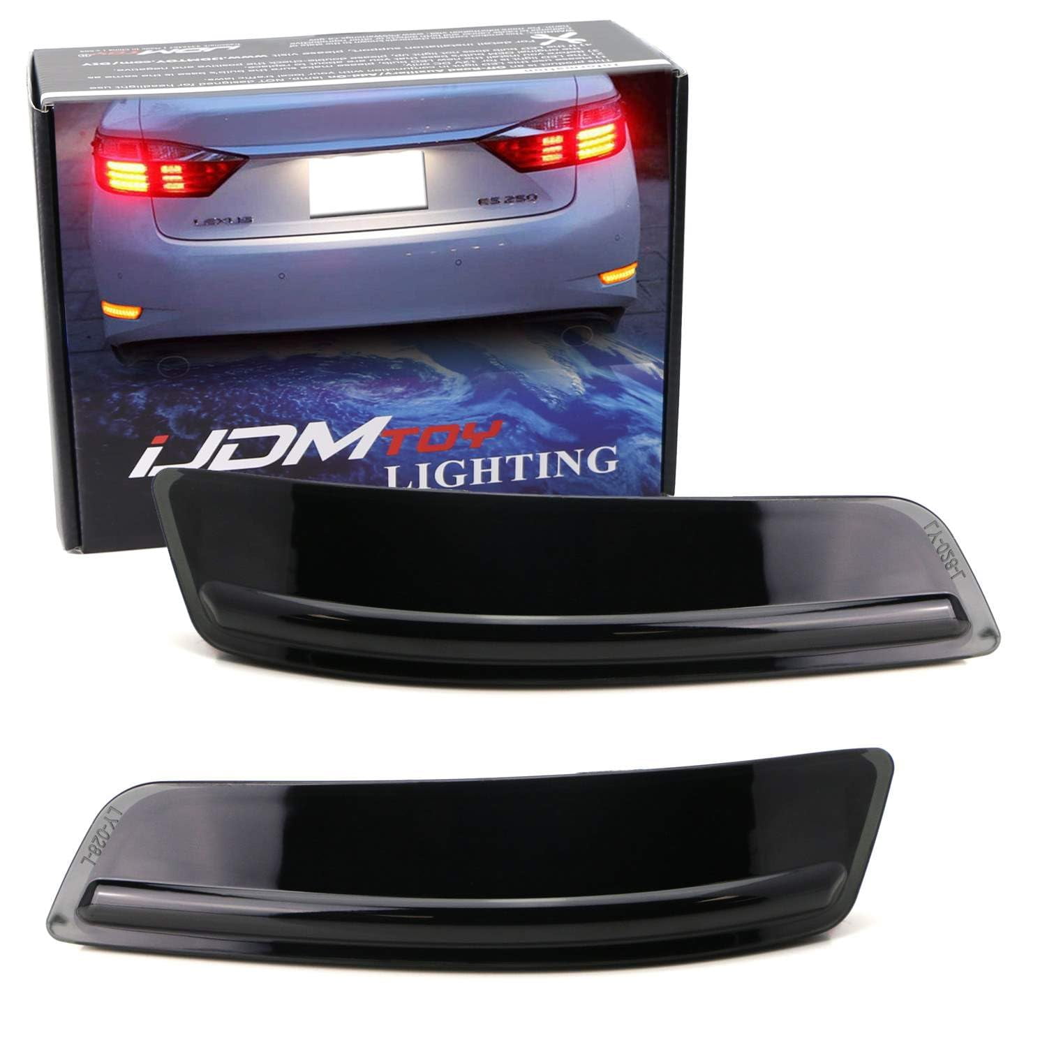 Smoked Lens 80-SMD LED Bumper Reflector Lights For Lexus 2013-2018 ES ...