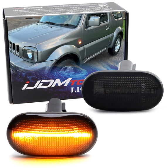 Smoked Lens Amber Full LED Fender Sequential Blink Side Marker ...