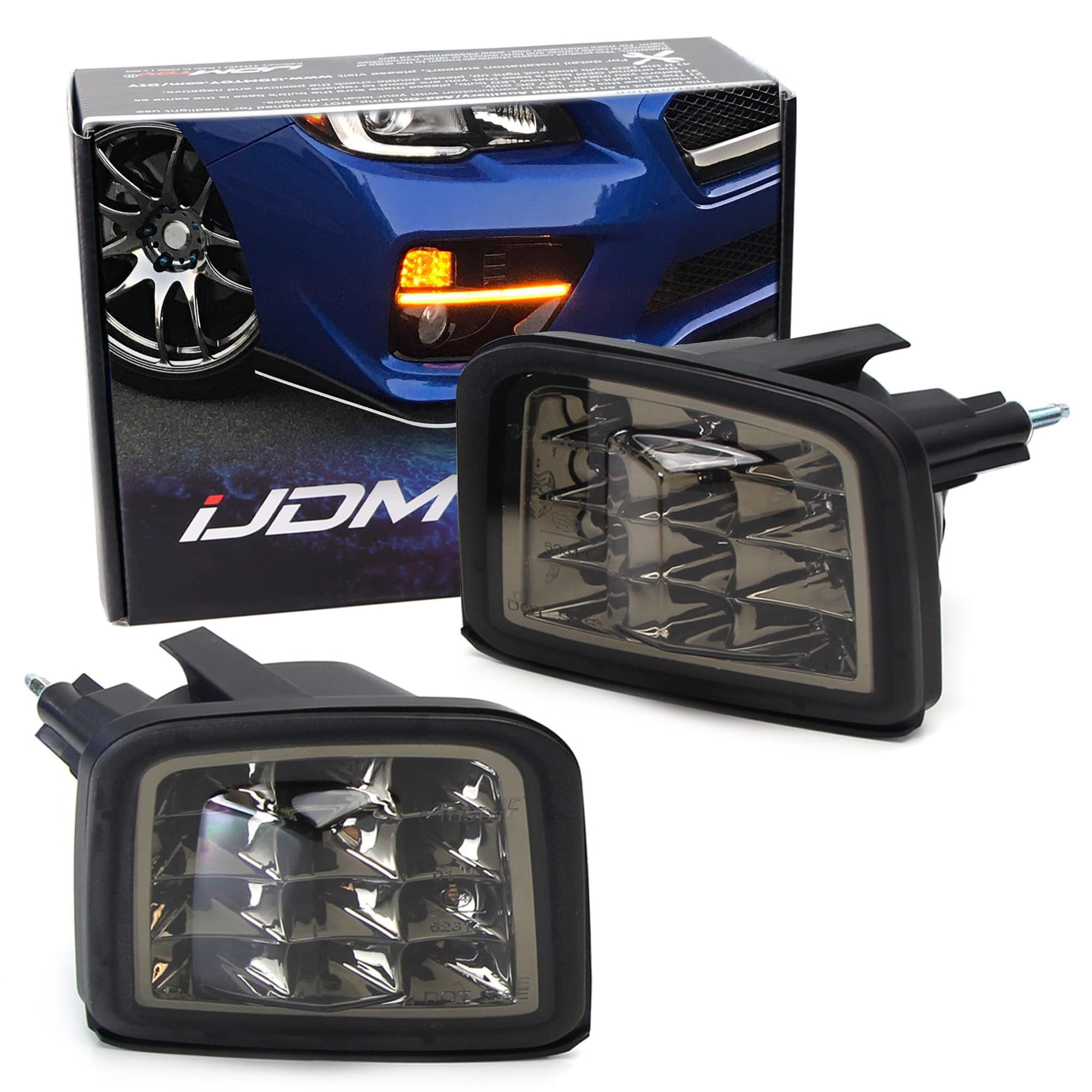 Smoked Lens Amber LED Front Turn Signals For 15-21 Subaru WRX/STi ...