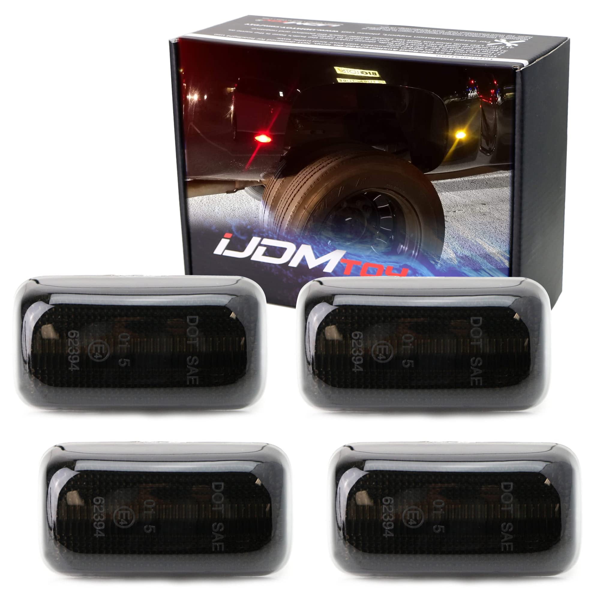 Smoked Lens Amber/Red Full LED Dually Rear Fender Marker Lights For ...