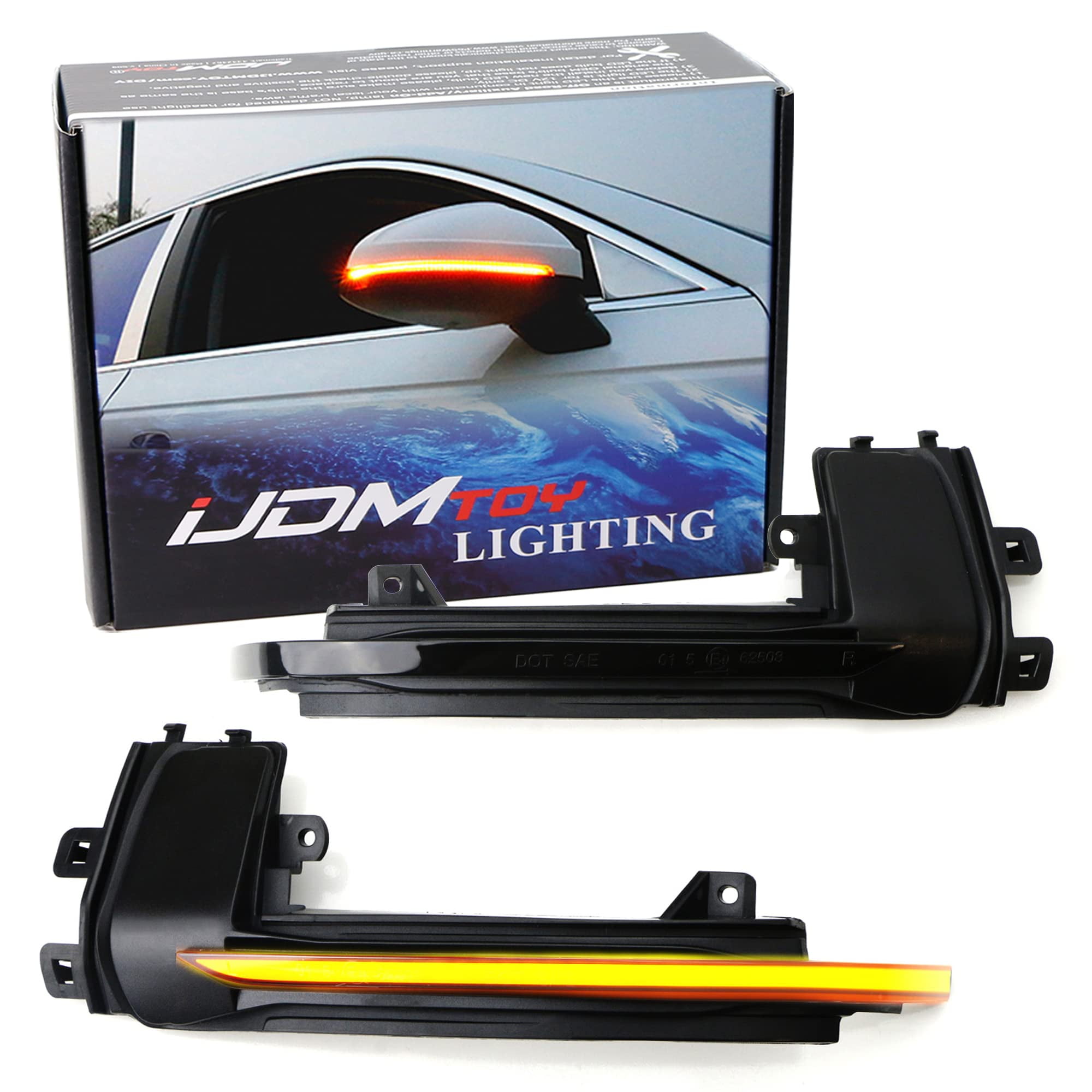 Smoked Lens Dynamic Sequential Blink LED Side Mirror Turn Signal Light ...