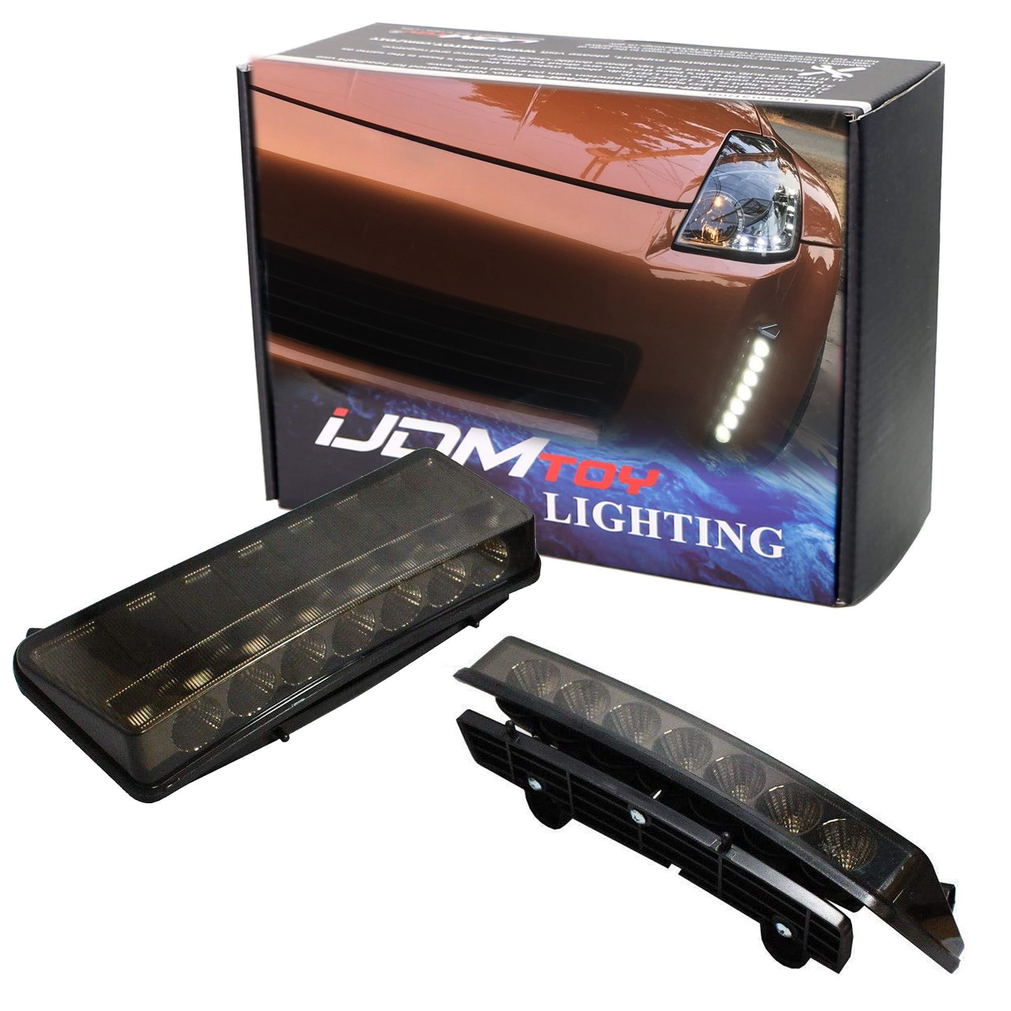Smoked Lens LED Daytime Running Lights For 2003-2005 Pre-LCI Nissan ...