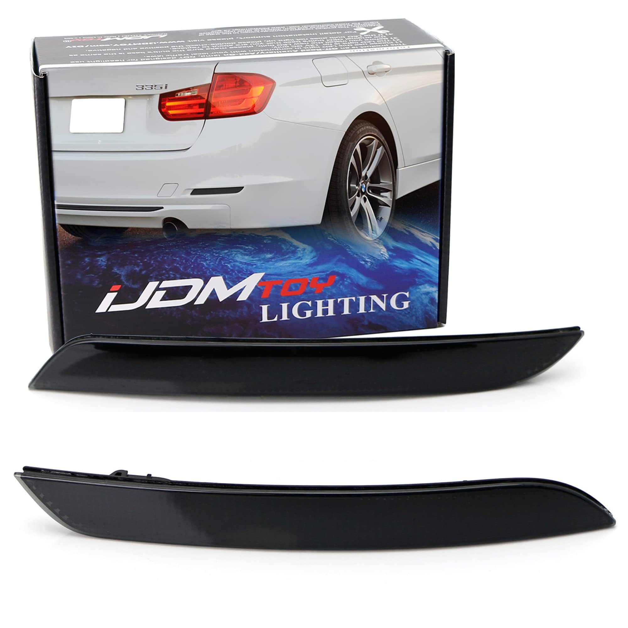 Smoked Lens Rear Bumper Reflector Lenses For 2013-2015 Pre-LCI BMW F30 ...