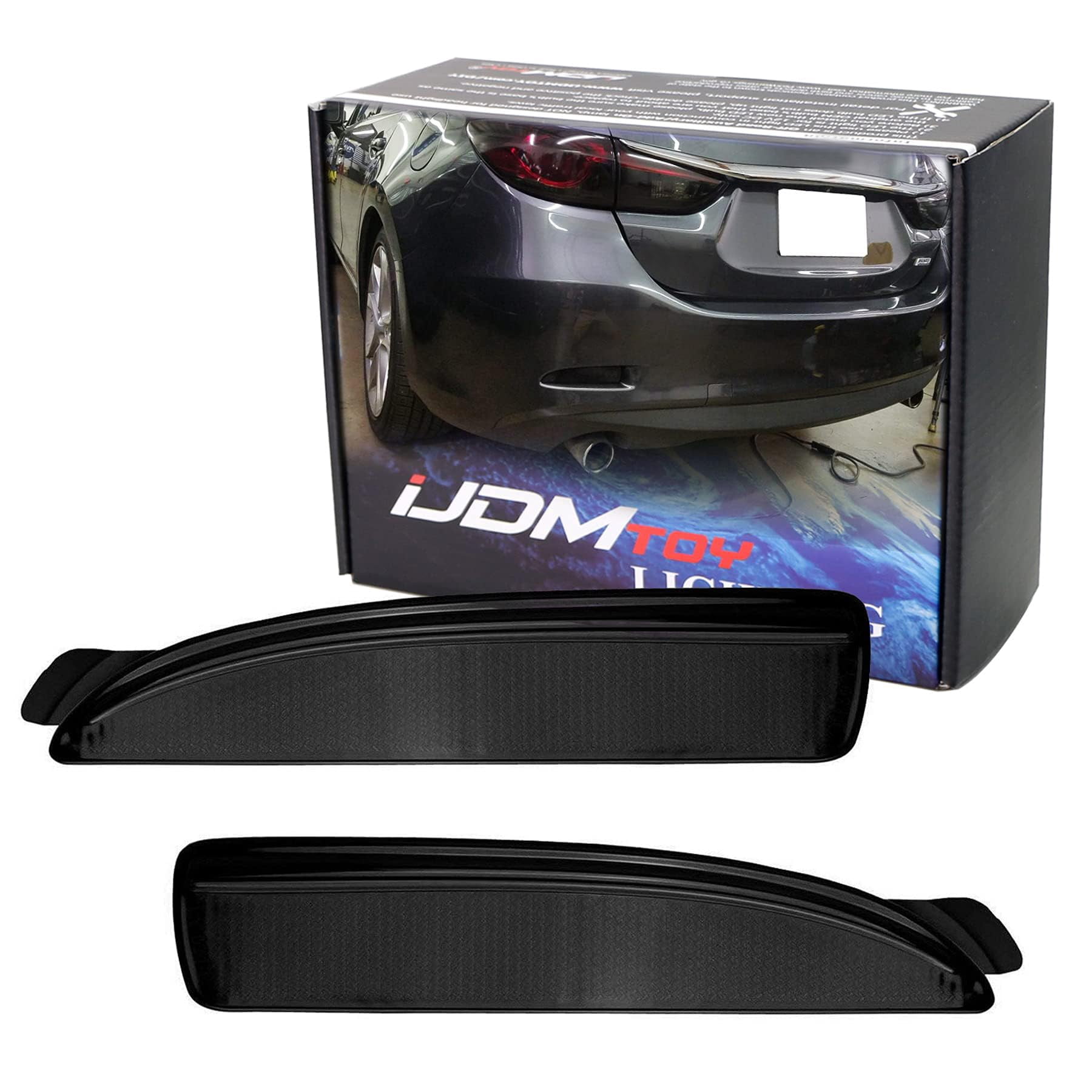 Smoked Lens Rear Bumper Reflector Lenses or Rear Side Markers For Mazda ...