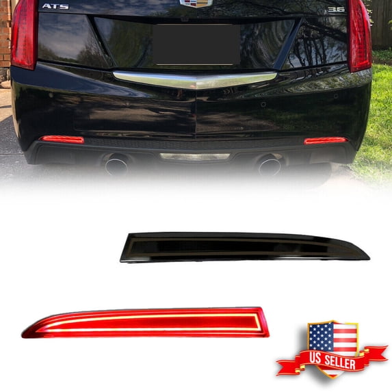 Smoked Rear Bumper Reflector LED Tail Lights, Left & Right, For 13-17 ...
