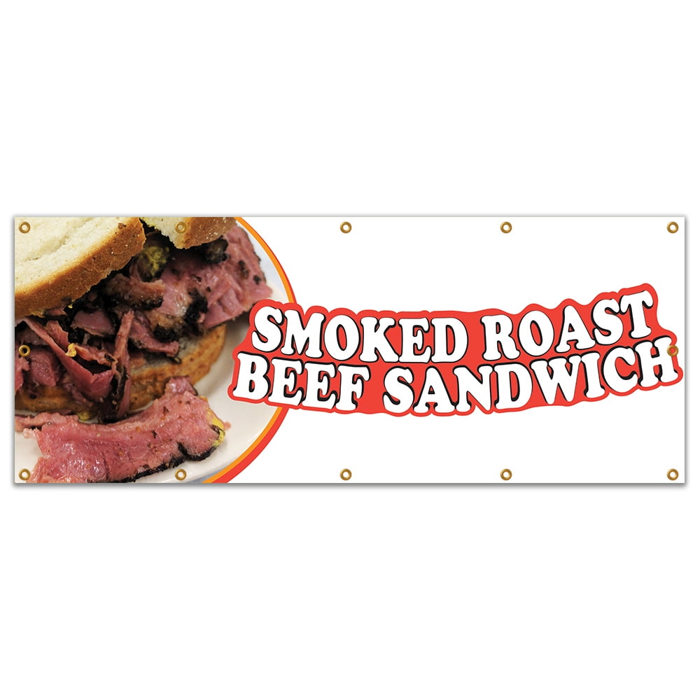Smoked Roast Beef Sandwich 120" Banner Concession Stand Food Truck ...