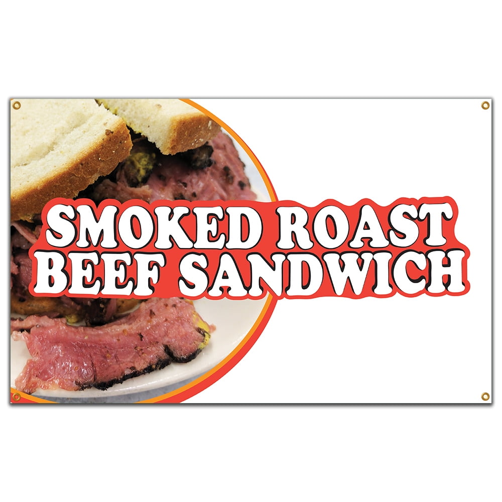 Smoked Roast Beef Sandwich 60" Banner Concession Stand Food Truck ...