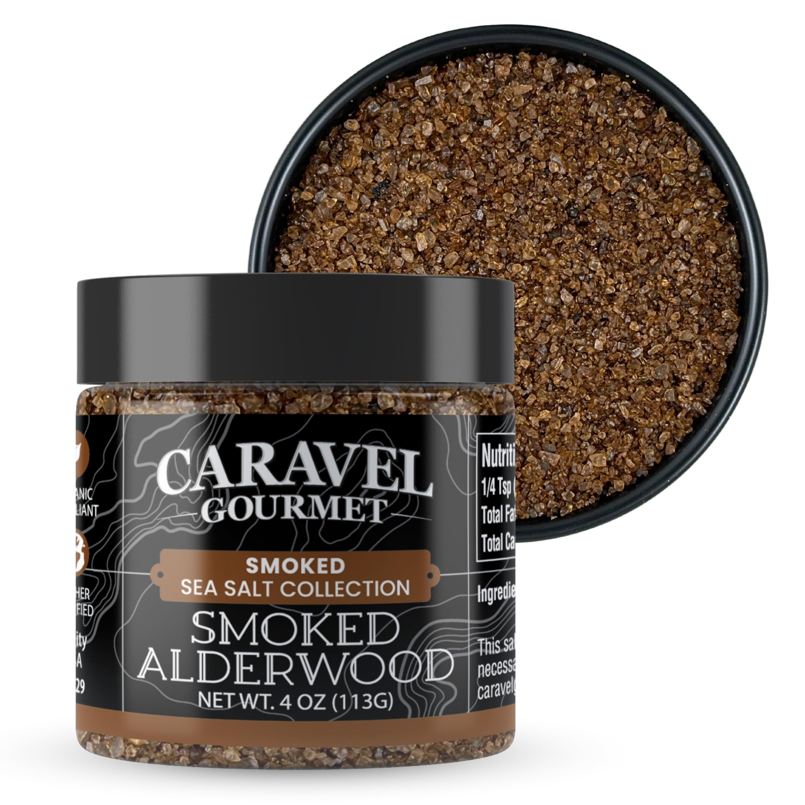 Smoked Sea Salt, Cold Smoked MDA05 Over Alderwood, Smoky Salt Flavor ...
