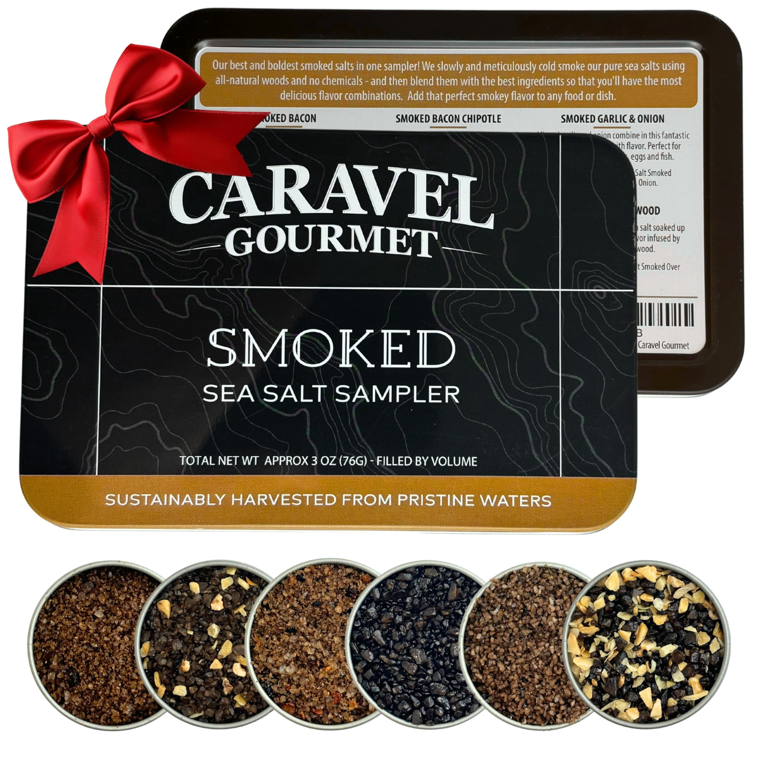 Smoked Sea Salt Sampler Set, Alderwood, Cherrywood, Bacon and Garlic ...