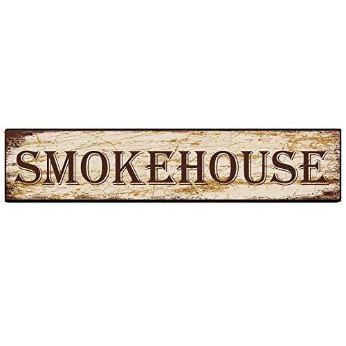 Smokehouse Street Sign Metal Plaque Tin Sign Retro Wall Decor Size: 4 x ...