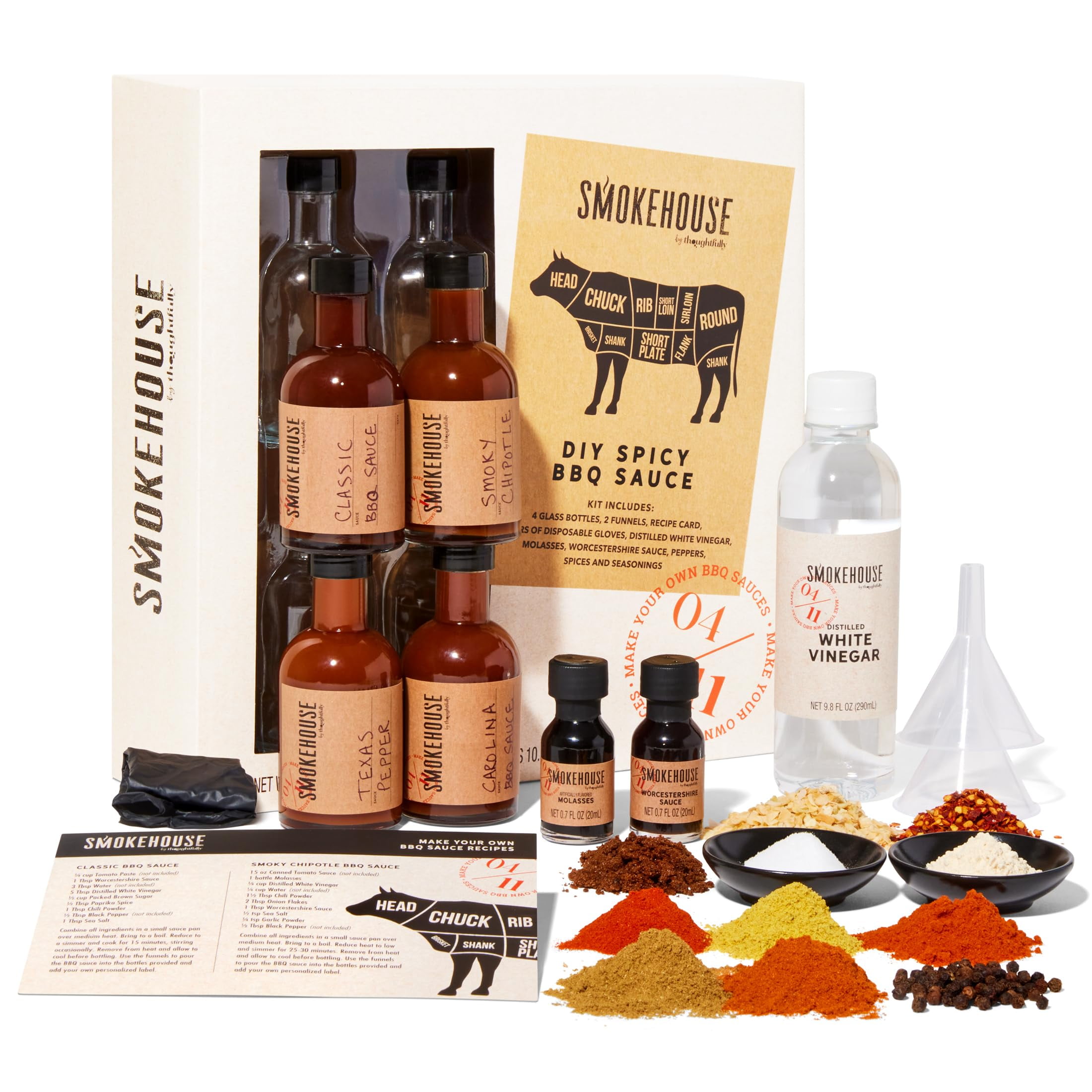 Smokehouse by Thoughtfully, DIY ZS23 Spicy BBQ Sauce Gift Set, Includes ...