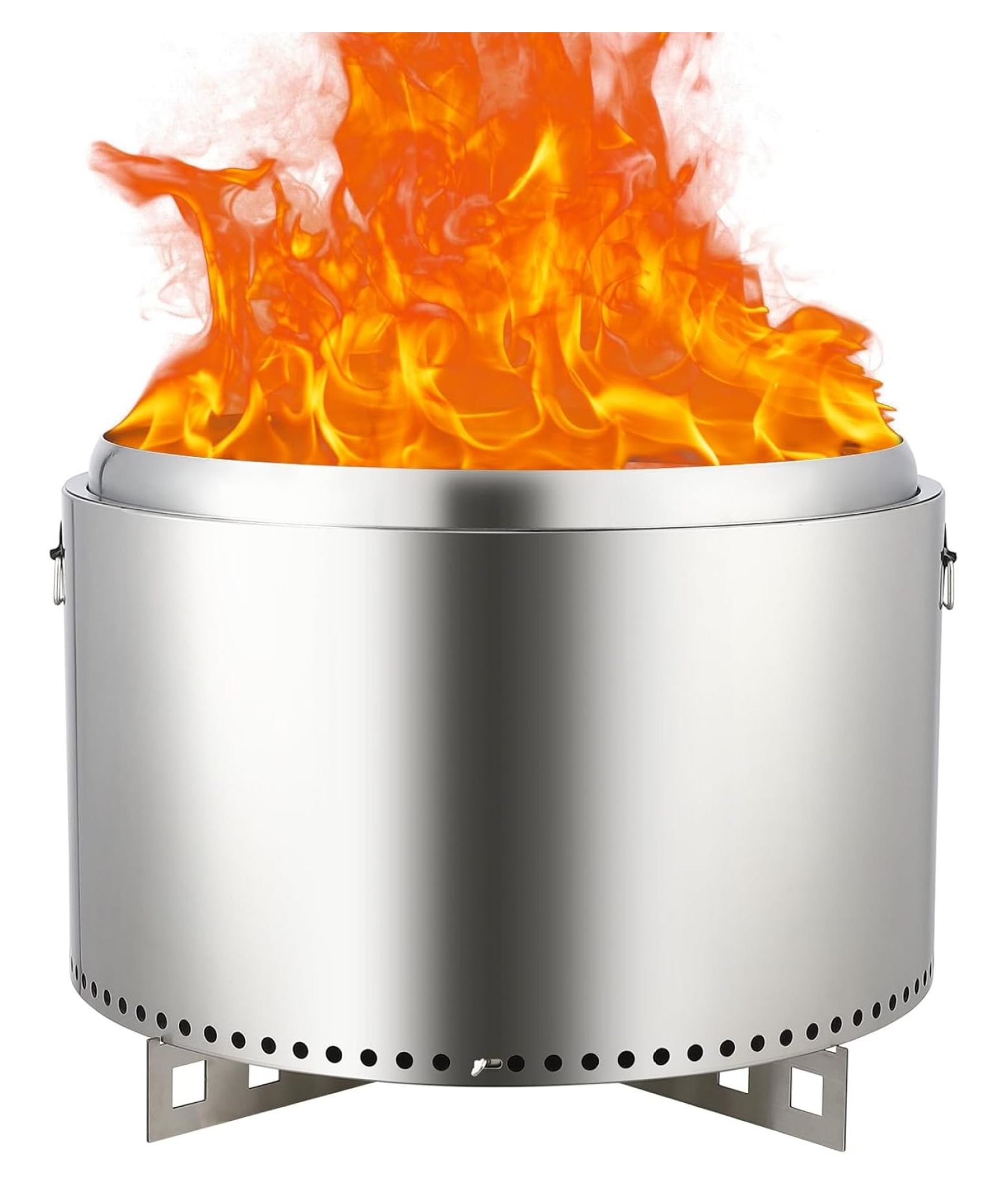 Smokeless - 27 Inch, Portable Stainless Steel Pit, with Stand, Enhanced ...
