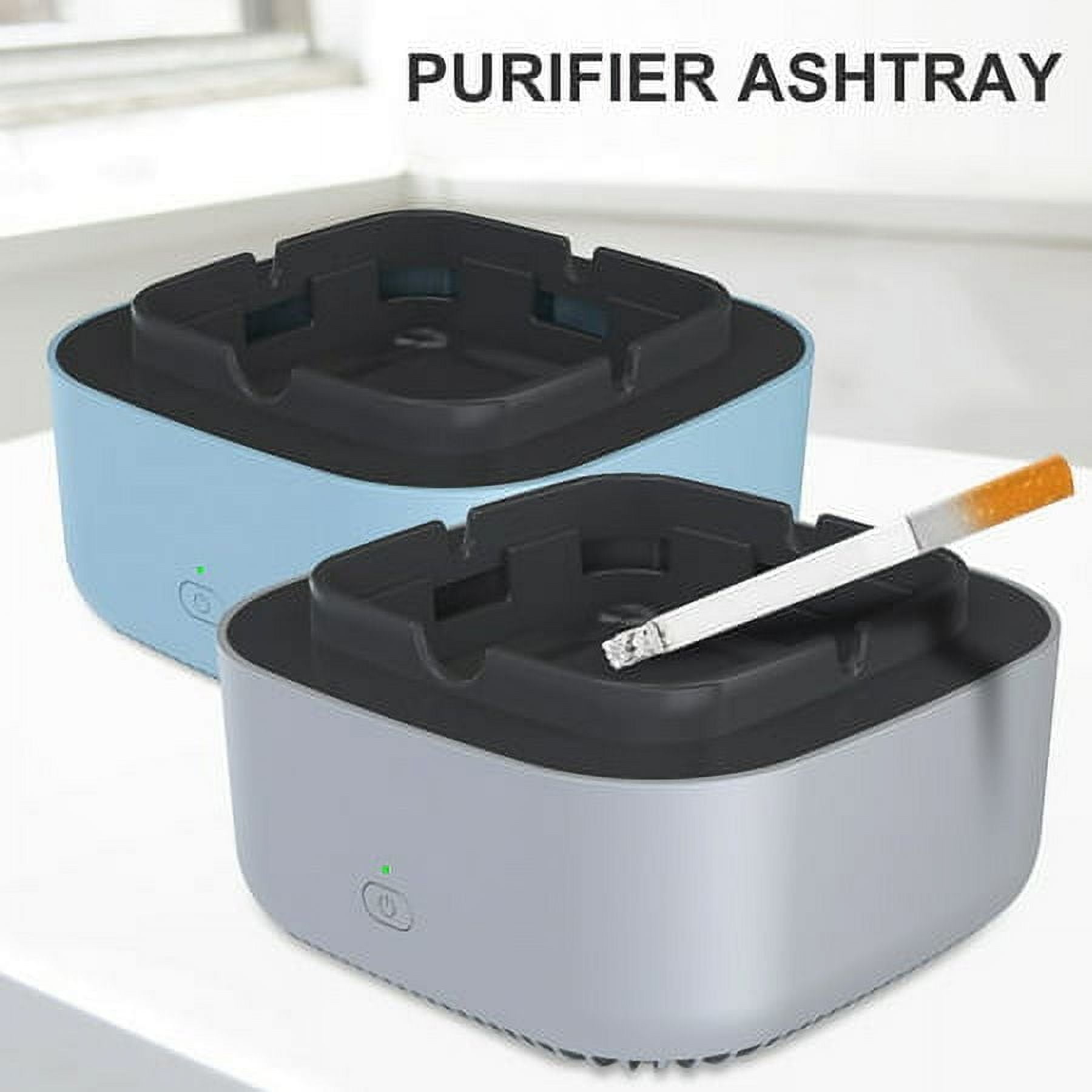 Smokeless Ashtray for Cigarettes Smoker Battery Powered Smoke Grabber ...