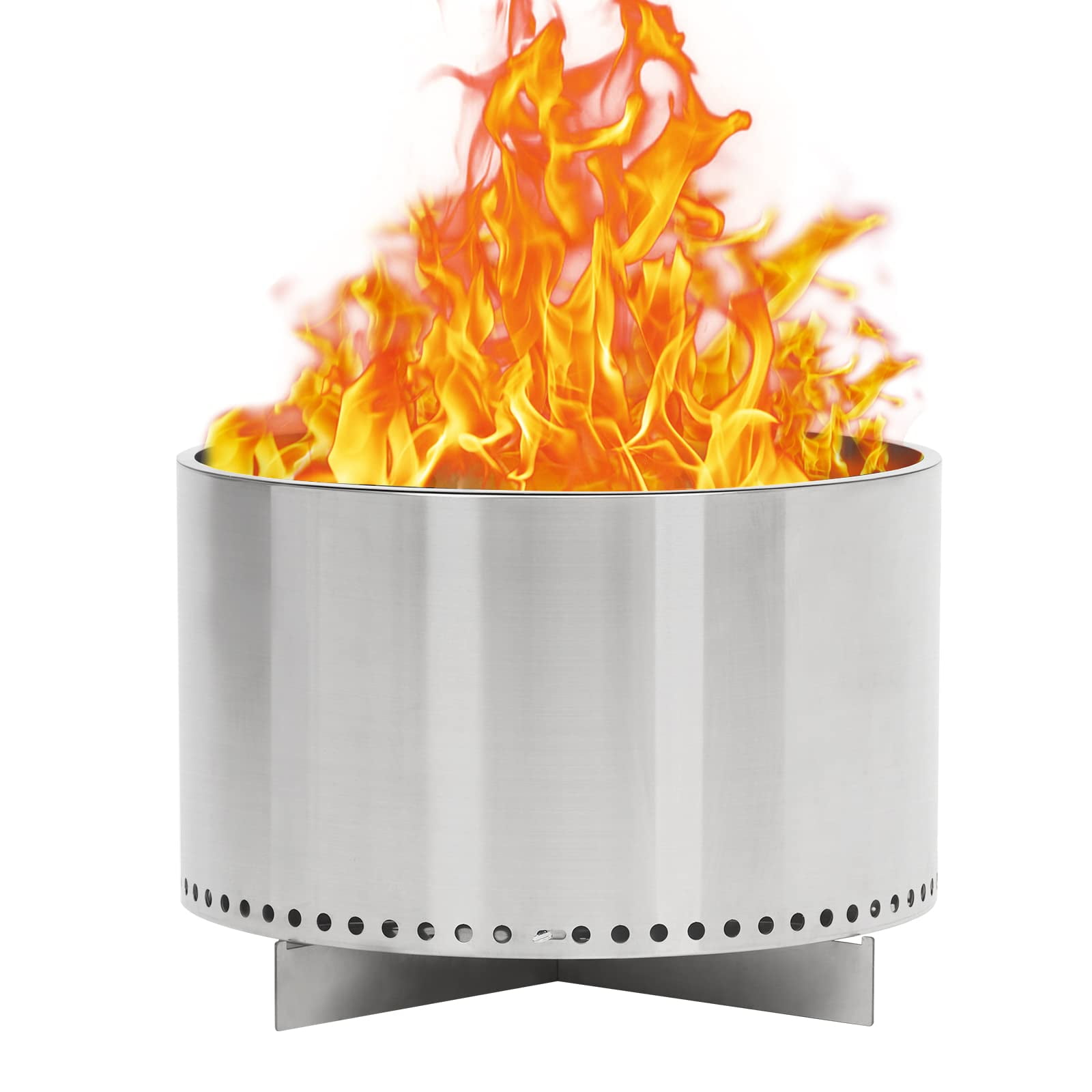 "Smokeless Bonfire with Air Switch, 20.5"" Stainless Steel Outdoor ...