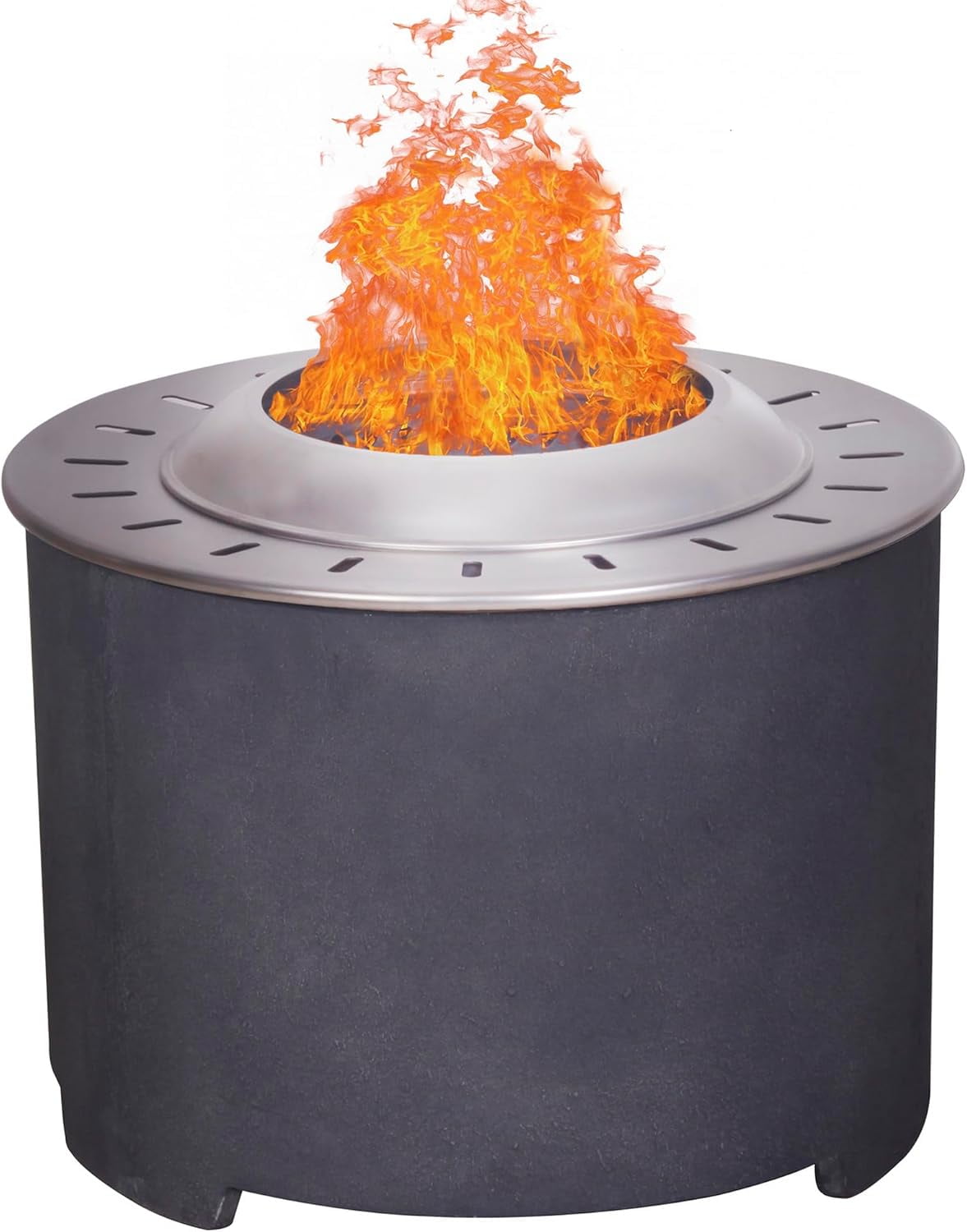 Smokeless Fire Pit, 20.5" Round Wood Burning Stainless Steel Top ...
