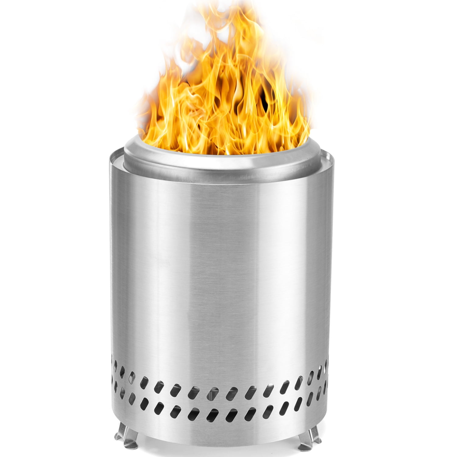 Smokeless Fire Pit 304 Stainless Steel Tabletop Firepit Wood Pellets ...