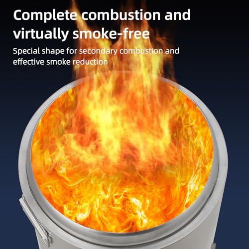 Smokeless Fire Pit with Air Switcher, TROPOW Stainless Steel Fire Pits ...