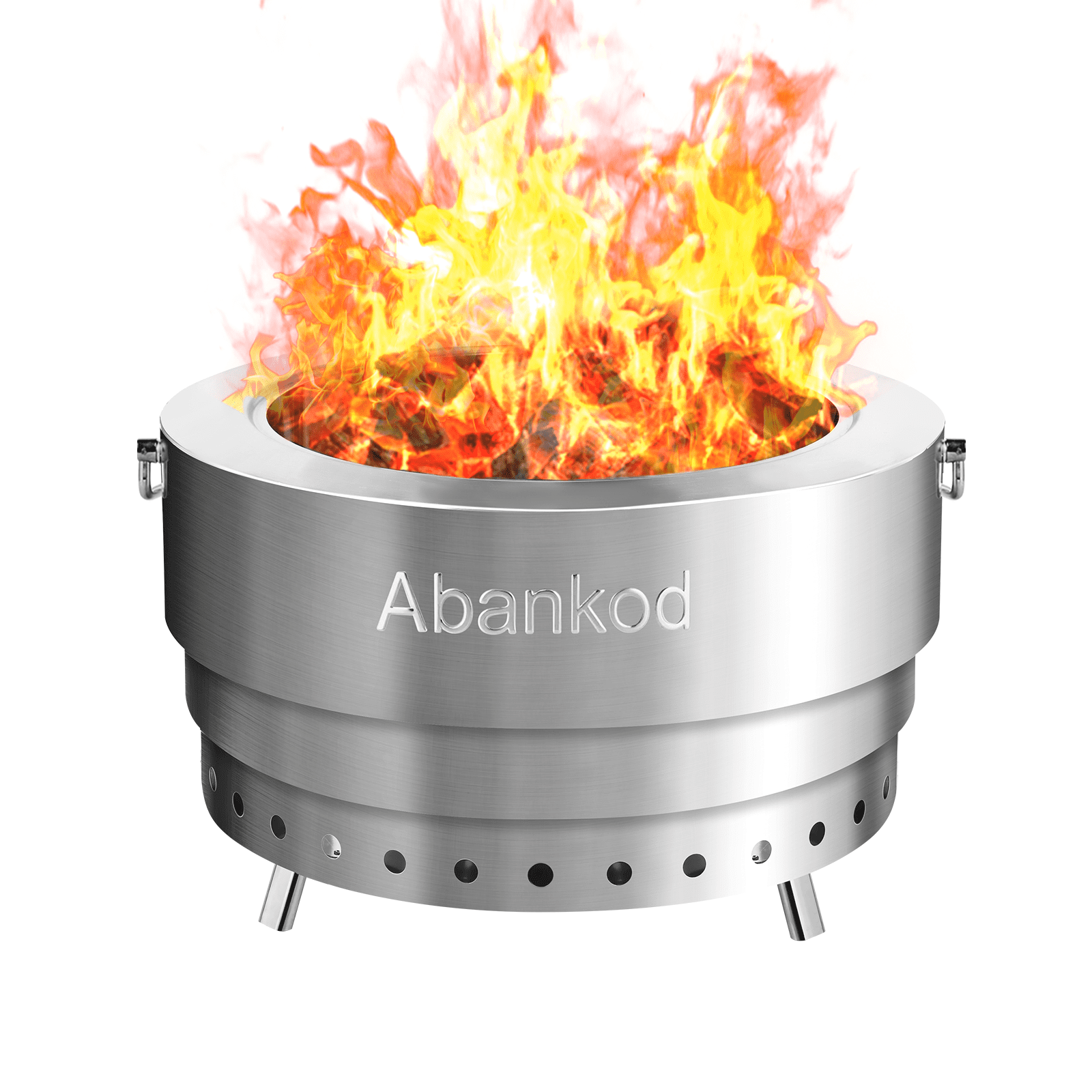 Smokeless Fire Pit for Outdoor - 23" Portable Stainless Steel Fire Pit with Foldable Design ...