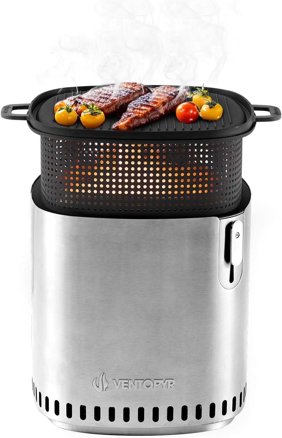 Smokeless Fire Pit, Stainless Steel Stove with Adjustable Firepower ...