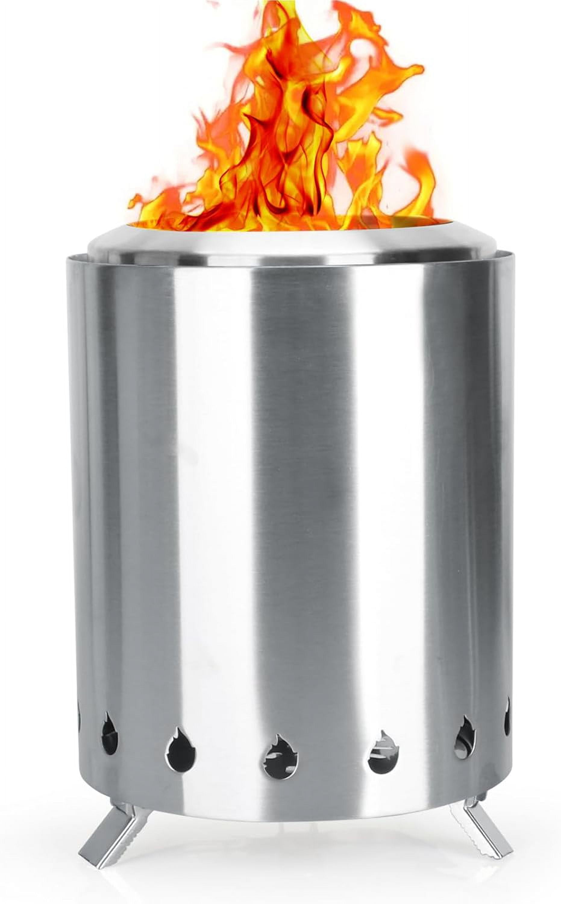Smokeless Fire Pit, Stainless Steel Table Top Fire Pit, Outdoor Wood ...