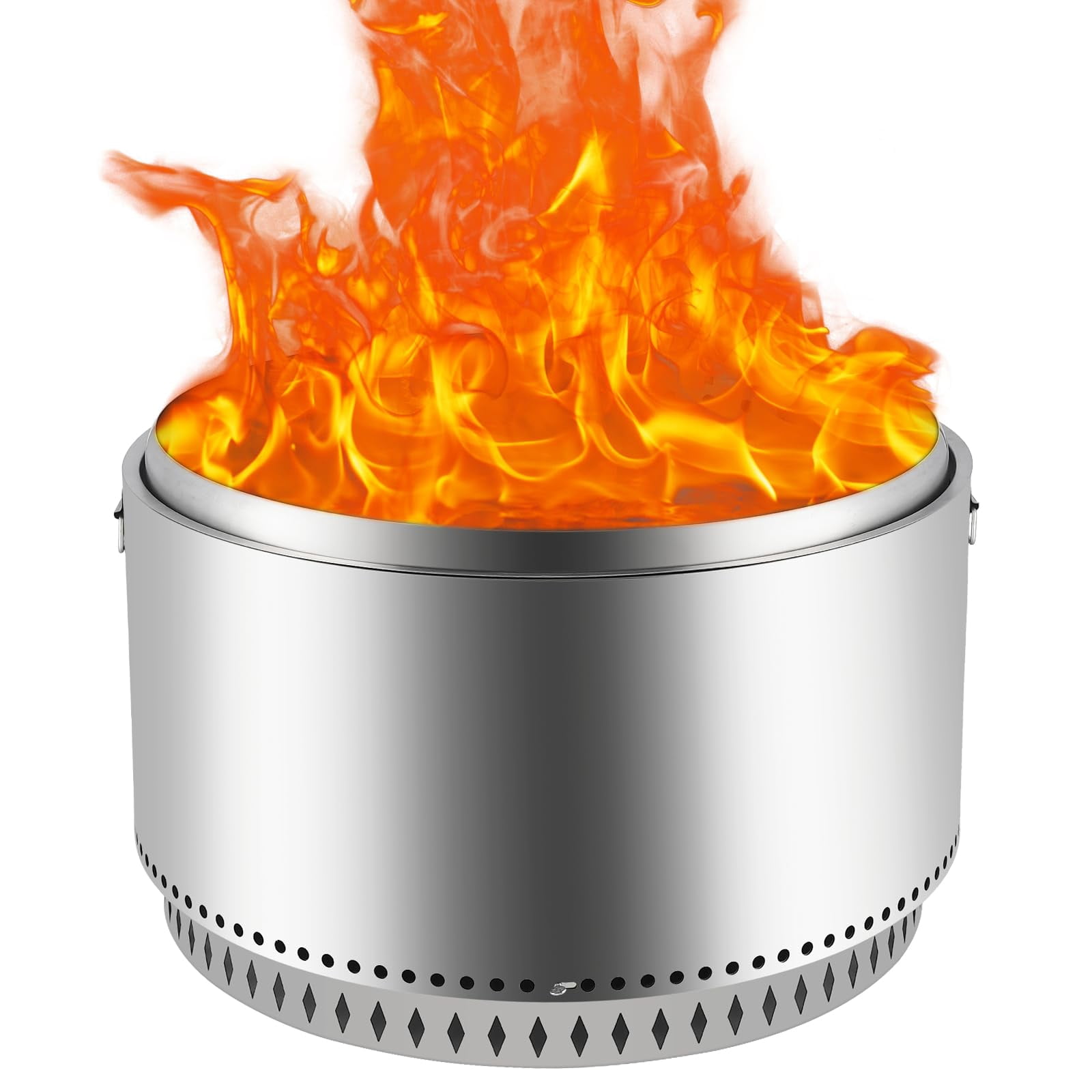 Smokeless Fire Pit,Wood Burning Fire Pit Outdoor with Stand and Handle ...