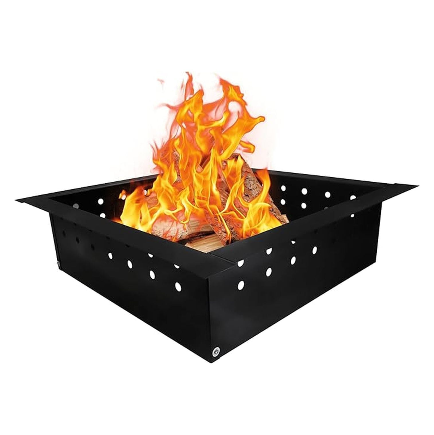 Smokeless Fire Ring Insert Square - Carbon Steel 36" OD & 30" ID Powder ...