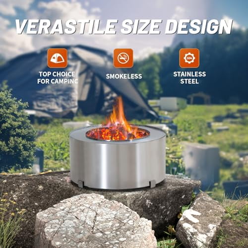 Smokeless Firepit 28.5 Inch Fire Pit with Stand, Smokeless Fire Pits ...