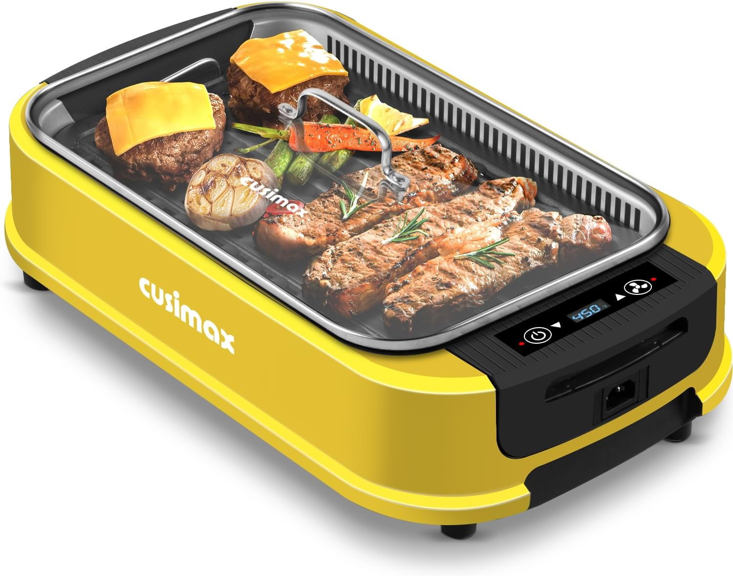 Smokeless Grill Indoor, CUSIMAX Electric Grill, 1500W Grill Portable ...