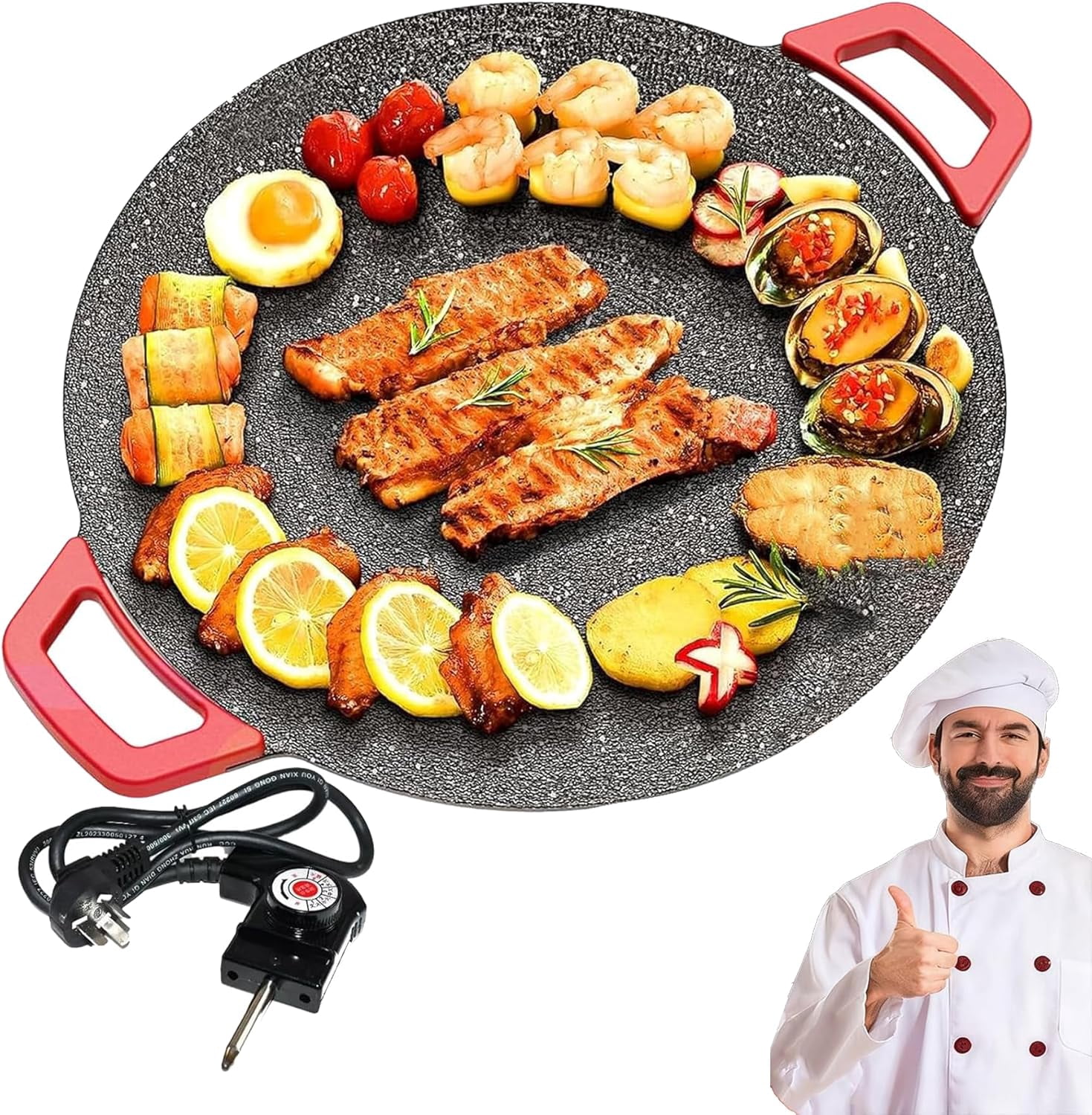 Smokeless Indoor Electric Grill & Nonstick Griddle – Compact,Multi ...