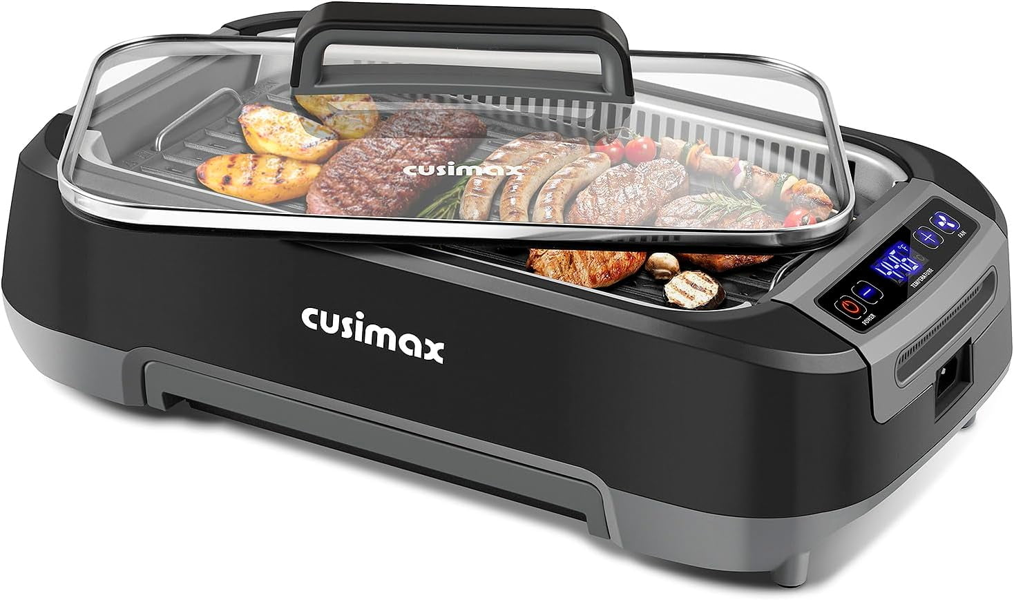 Smokeless Indoor Grill, CUSIMAX Electric Grill, 1500W Korean BBQ Grill ...