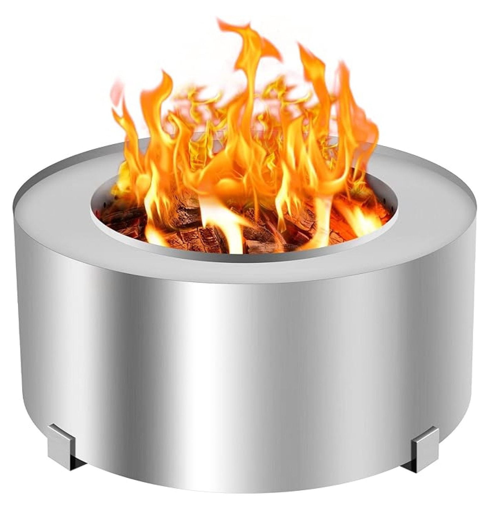 Smokeless Outdoor 28.5 Inch Stainless Steel Stove Wood Burning Firepit ...