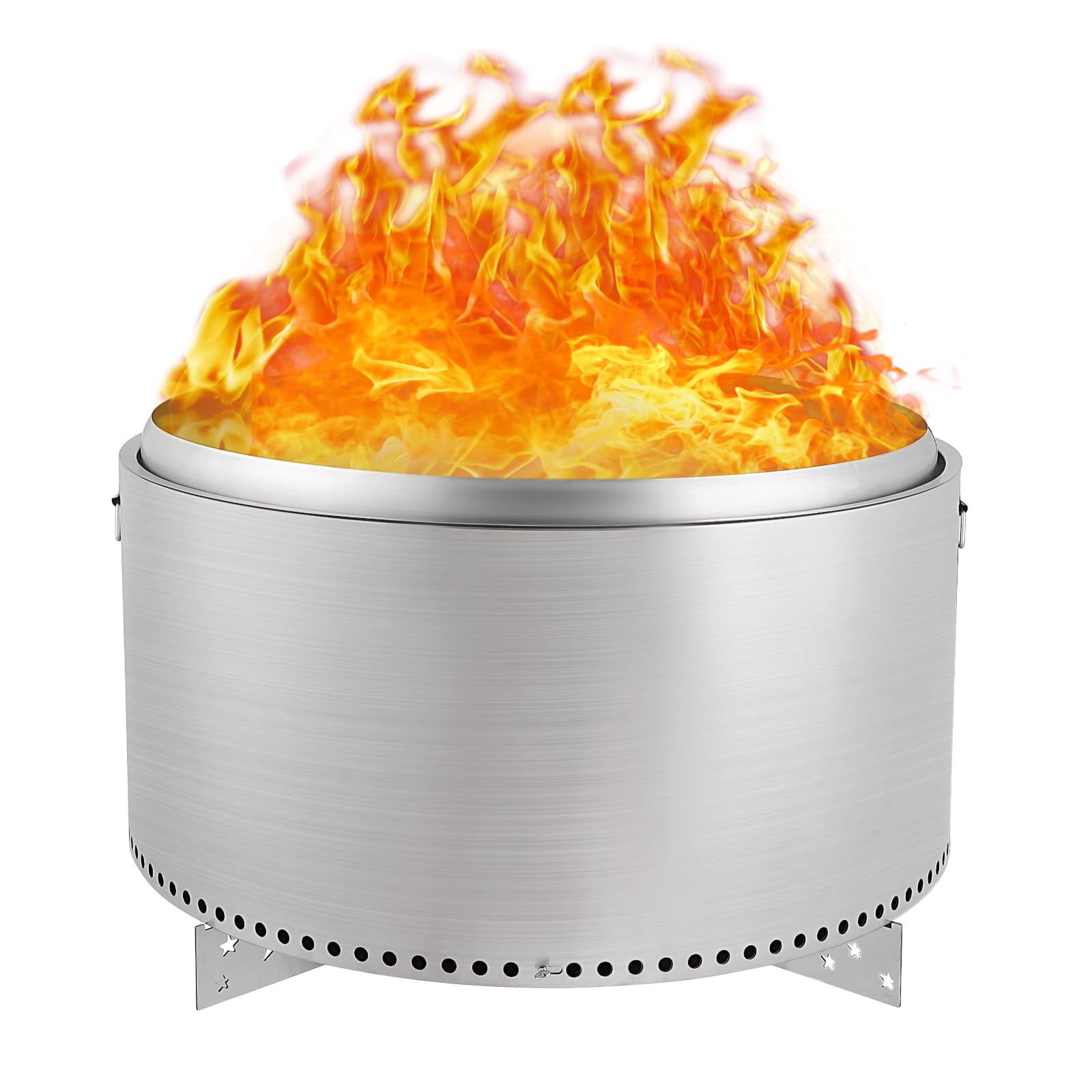 Smokeless Outdoor Fire Pit,Stainless Steel Stove with Removable Stand ...