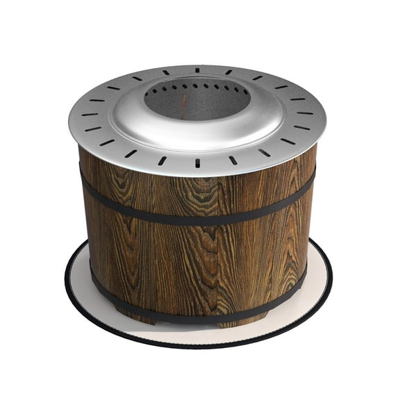 Smokeless with Fireproof Mat, 20" Style Portable Wood Burning Firepit ...