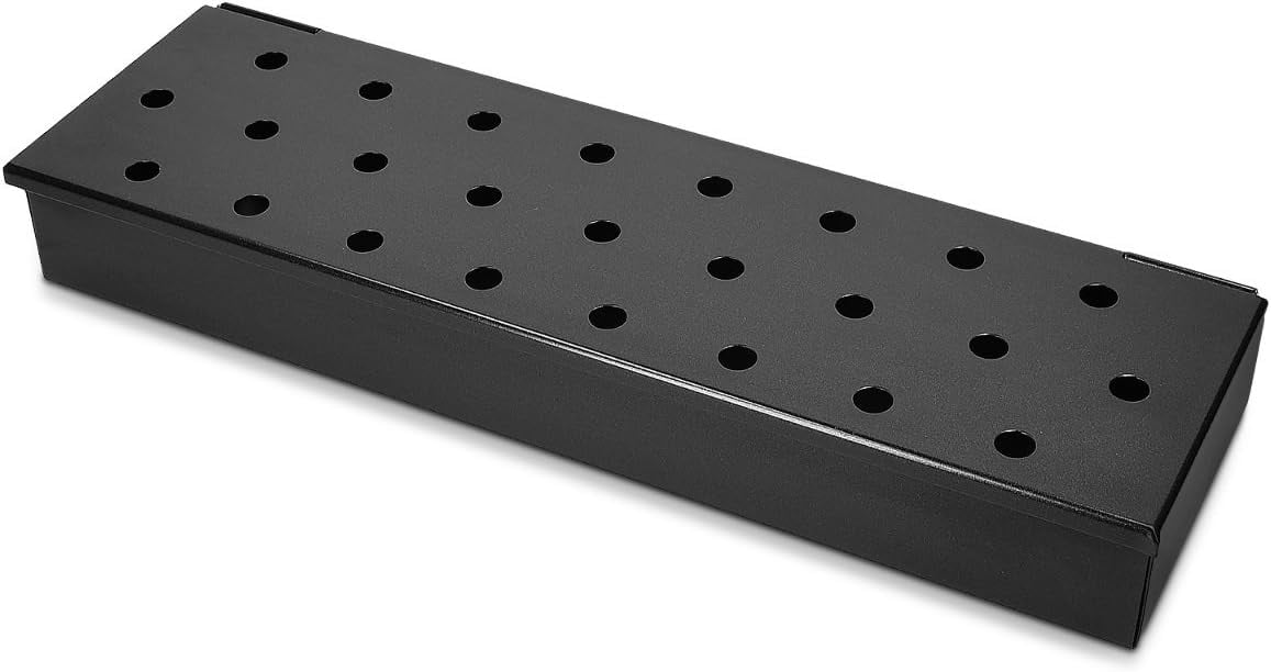 Smoker Box - Heavy Duty Metal Smoker Box for BBQ Grill Wood Chips ...