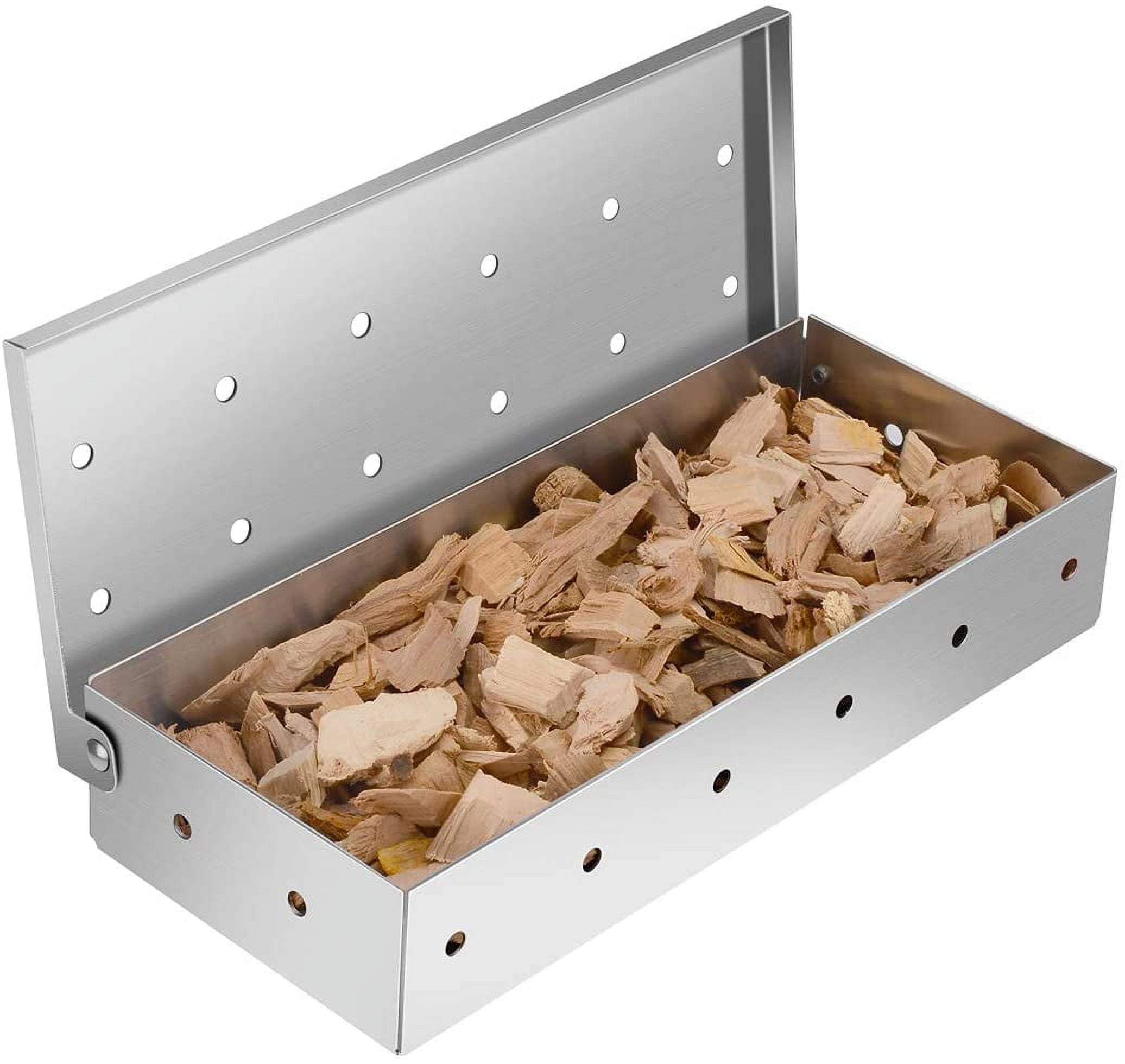 Smoker Box for Grill BBQ Wood Chips- Large Capacity Thick Stainless ...