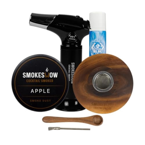Smokeshow Walnut Wood Cocktail Smoker Kit with Torch & Butane ...