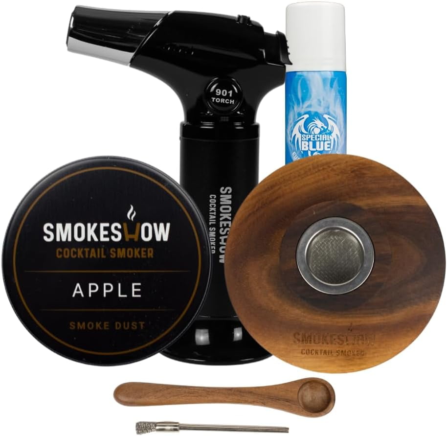 Smokeshow Walnut Wood Cocktail Smoker Kit with Torch & Butane ...