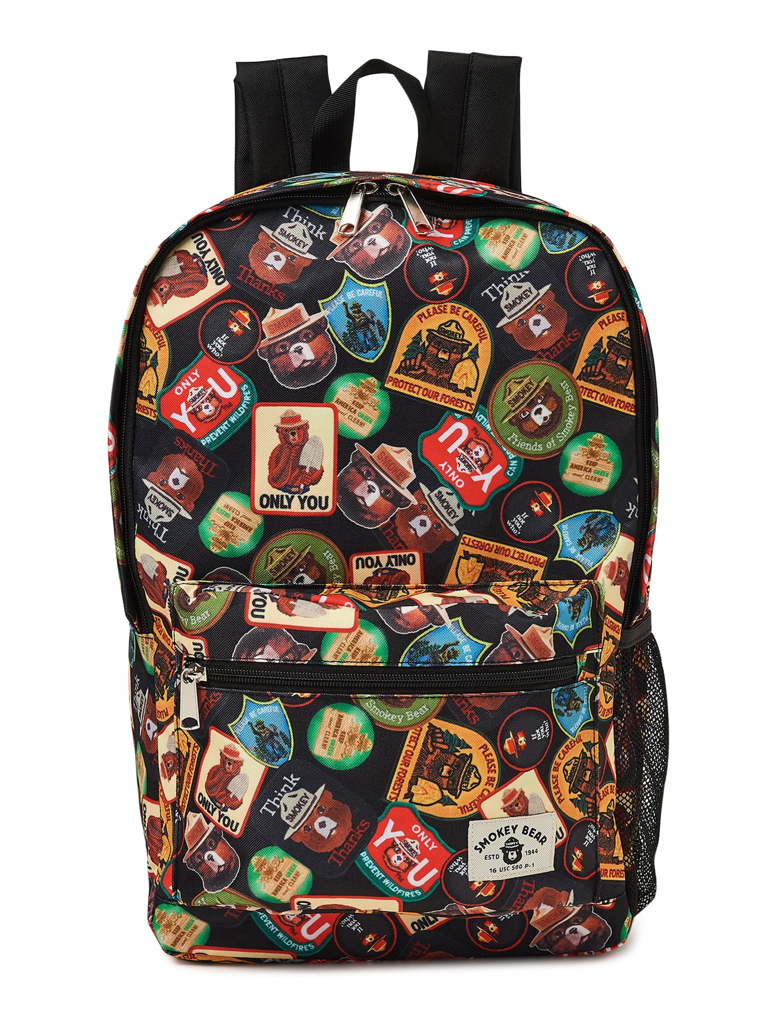 Smokey Bear Unisex Adjustable Padded Polyester Laptop Sleeve Backpack ...