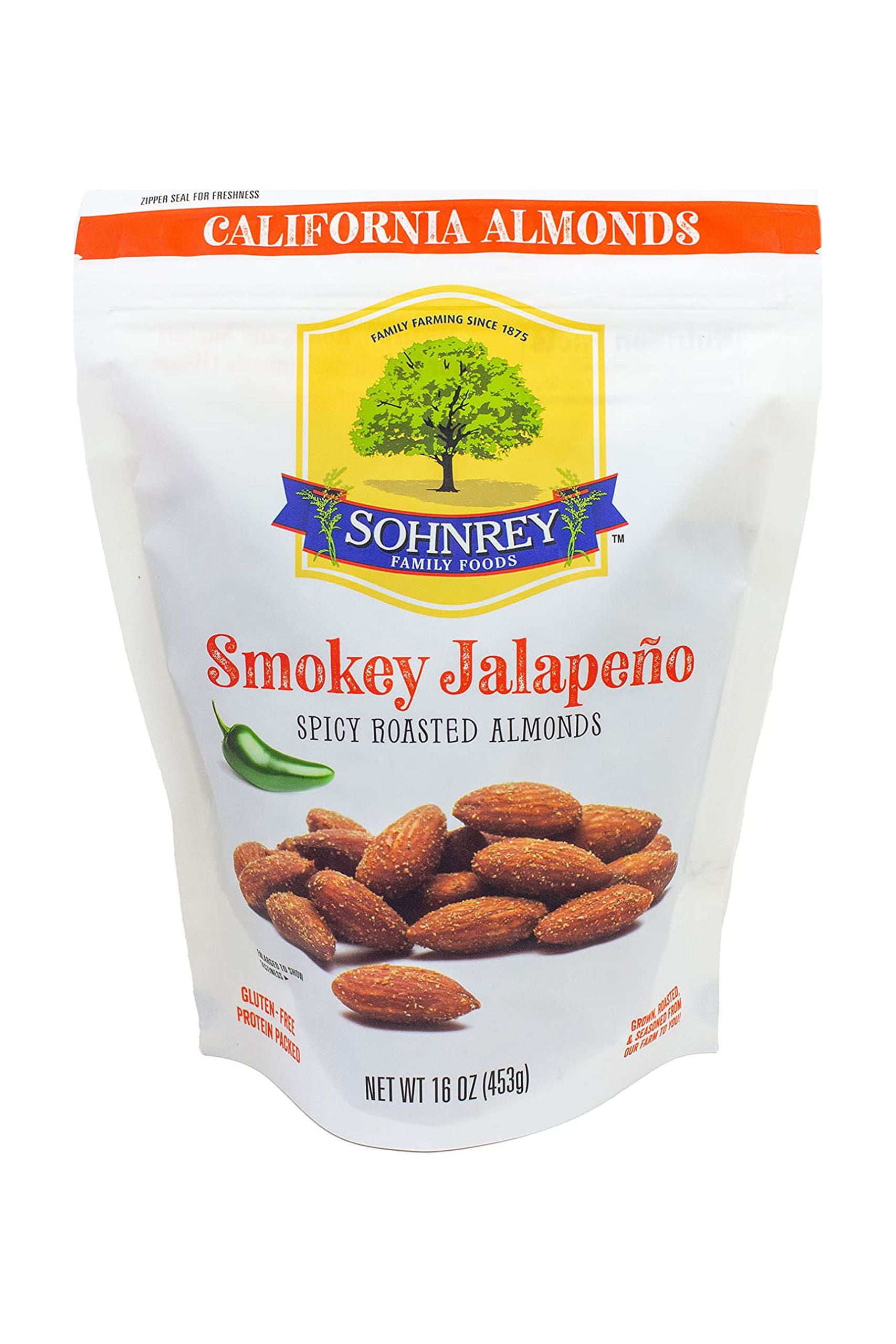 Smokey Jalapeno Spicy Almonds Bold Roasted BSL1 Seasoned Snack Nuts ...