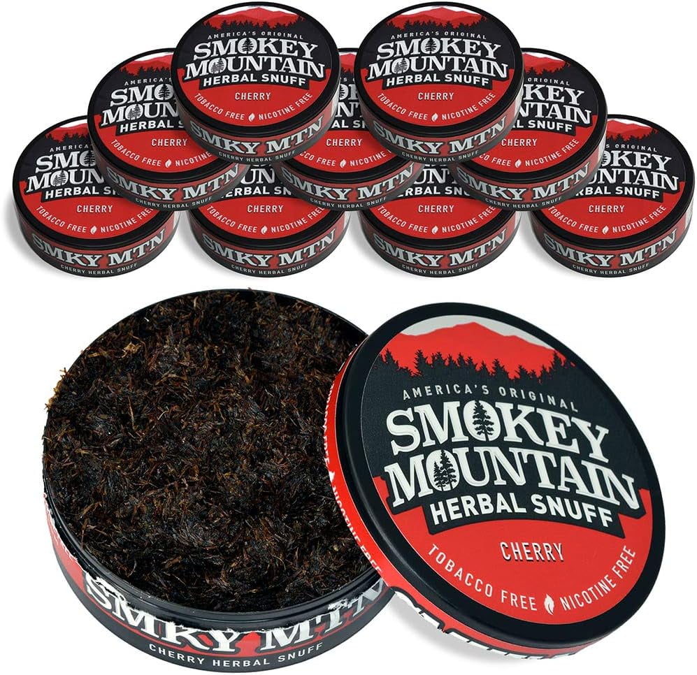 Smokey Mountain Herbal Long Cut – Cherry – 10 Can Box - Walmart.com