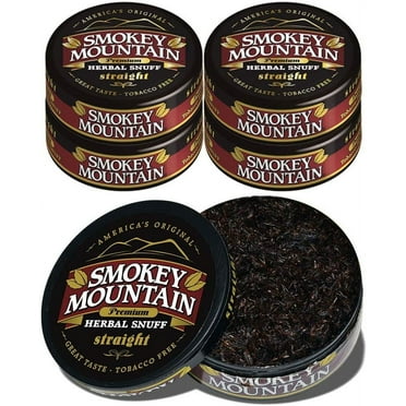 Smokey Mountain Classic Flavored Snuff, 5 Cans, no Tobacco and no ...