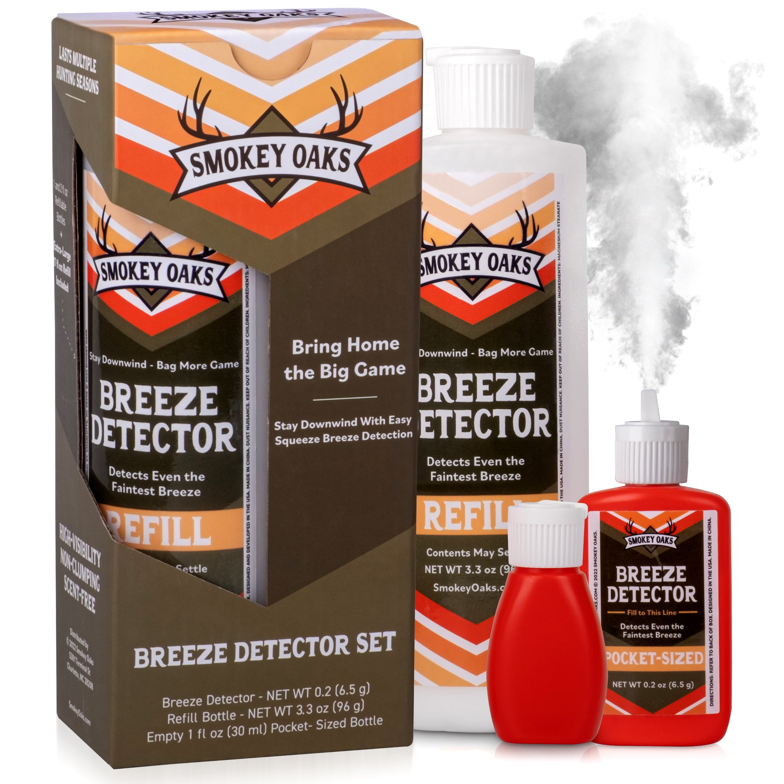 Smokey Oaks 17 Oz Powder Wind & Breeze Checker for Hunting, 3 Pack Gift ...