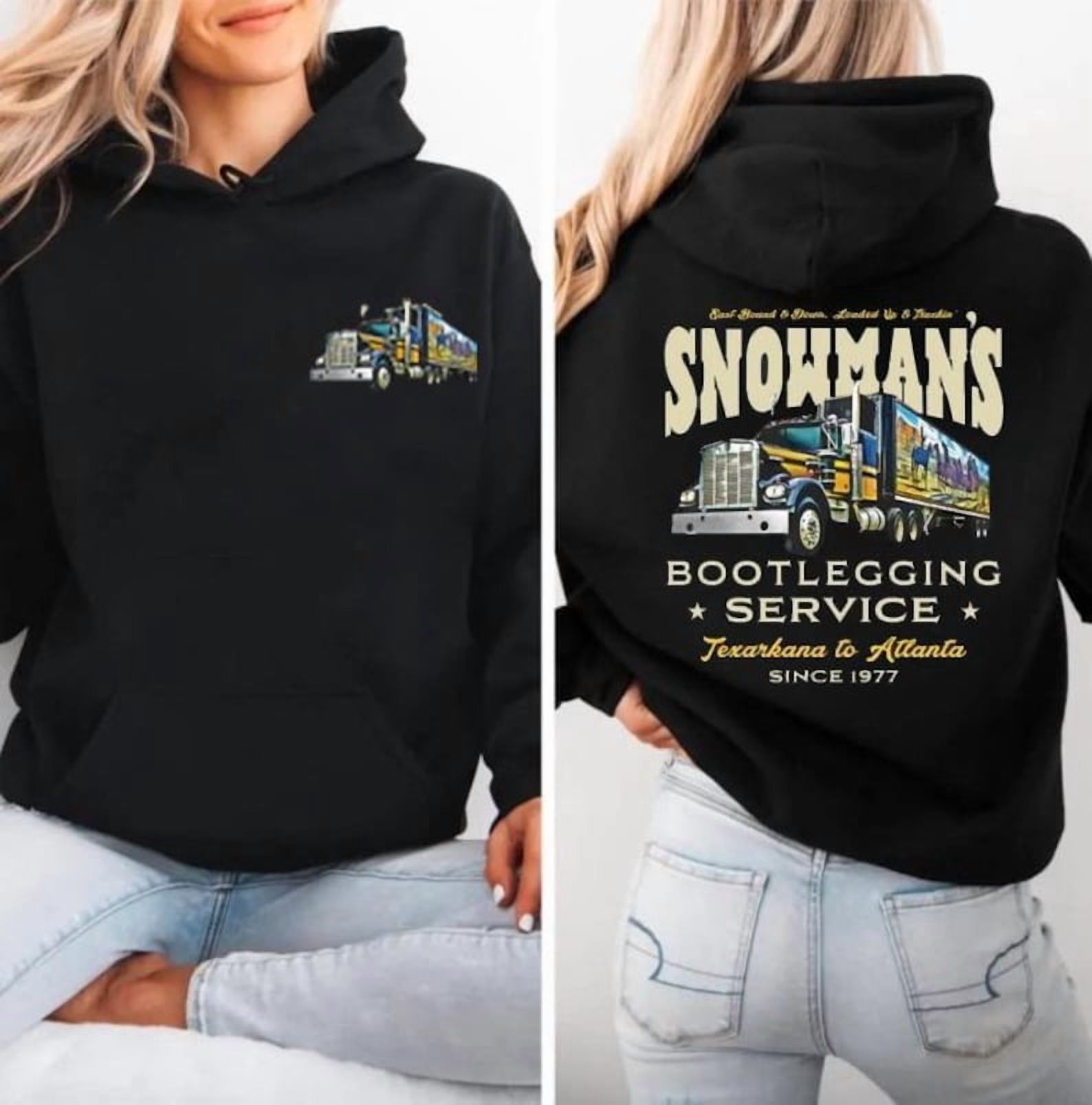 Smokey & The Bandit Hoodie, Retro Trucker Pullover, Vintage Movie, Gift ...