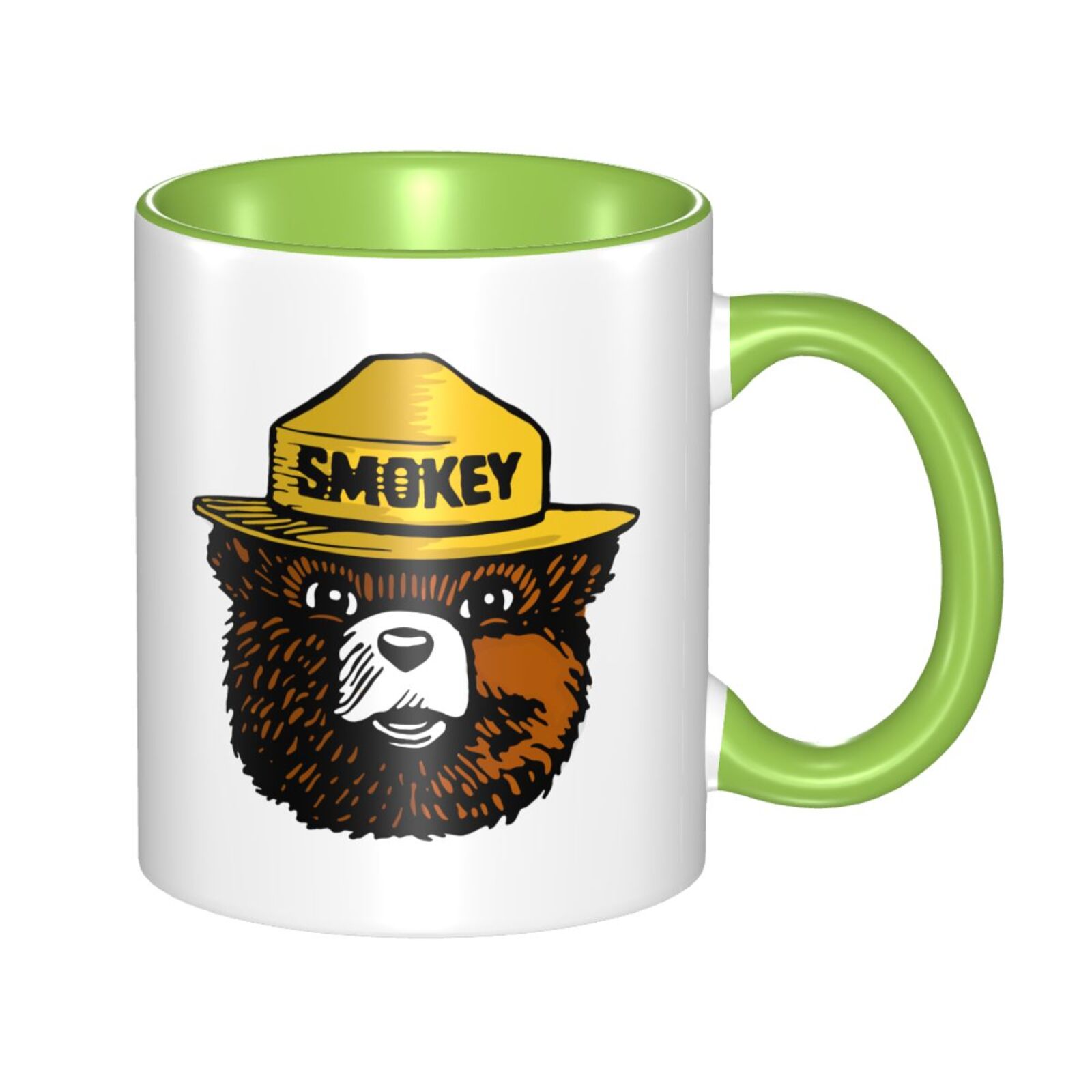 Smokey The Bear Ceramic Coffee Mug Classic Drinking Cups with Handle ...