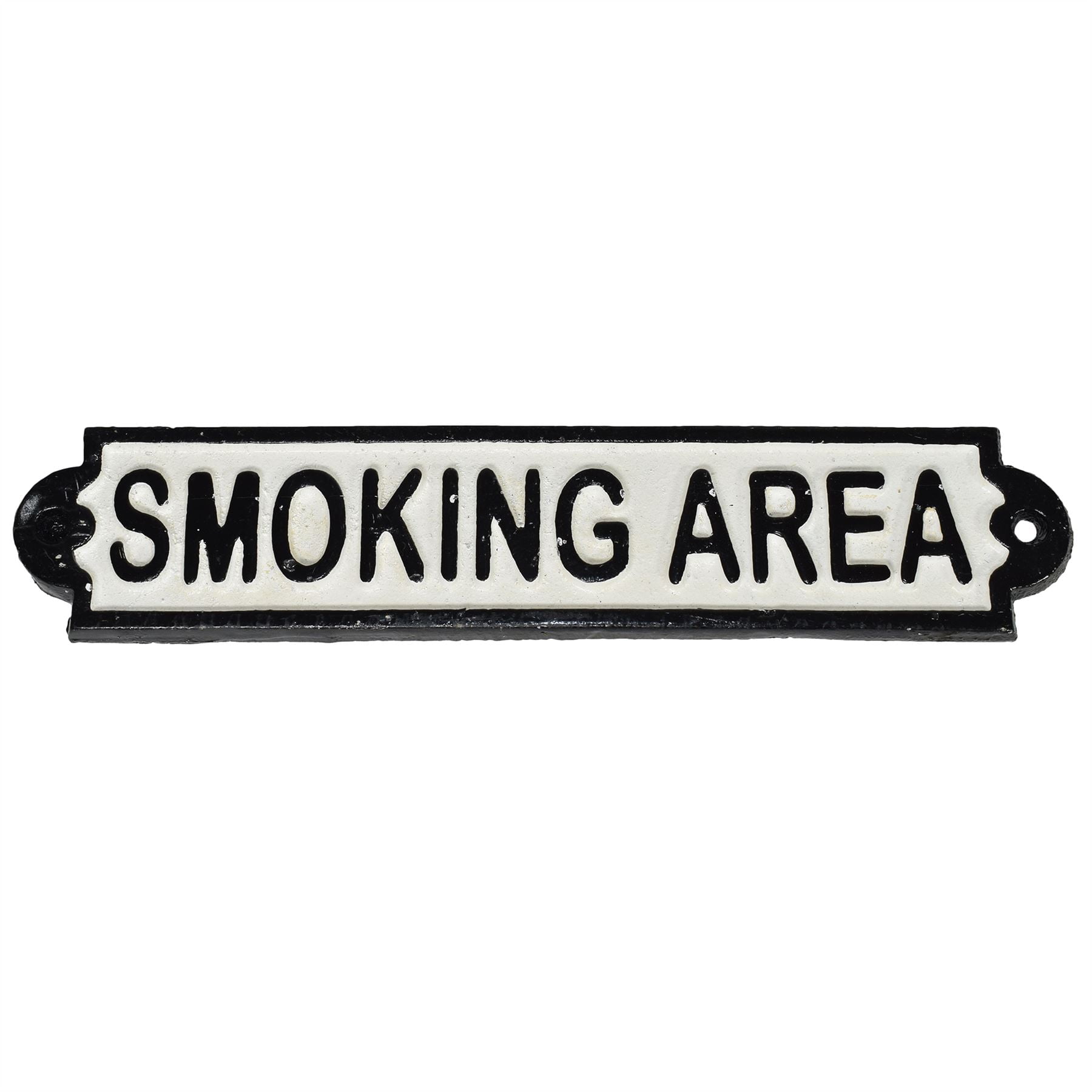 Smoking Area Cast Iron Sign Plaque Door Wall Fence Cafe Shop Pub Hotel ...