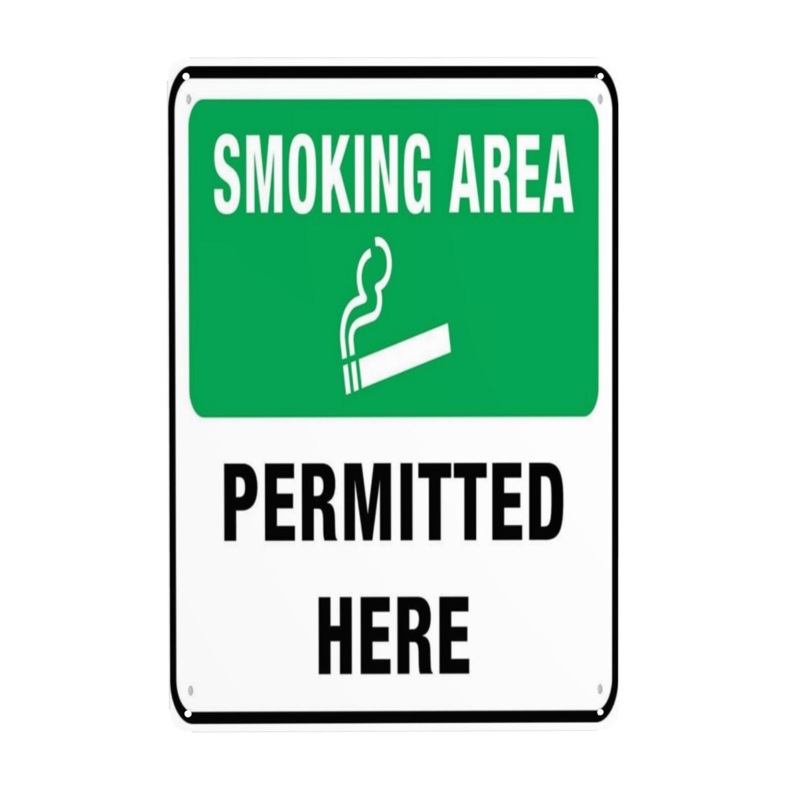 Smoking Area Permitted Here Tin Sign Warning Metal Sign Vintage Sign ...