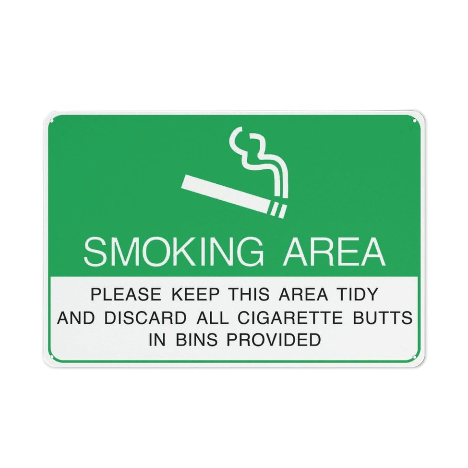 Smoking Area Please Keep This Are Tidy Discard All Cigarette Butts Sign ...