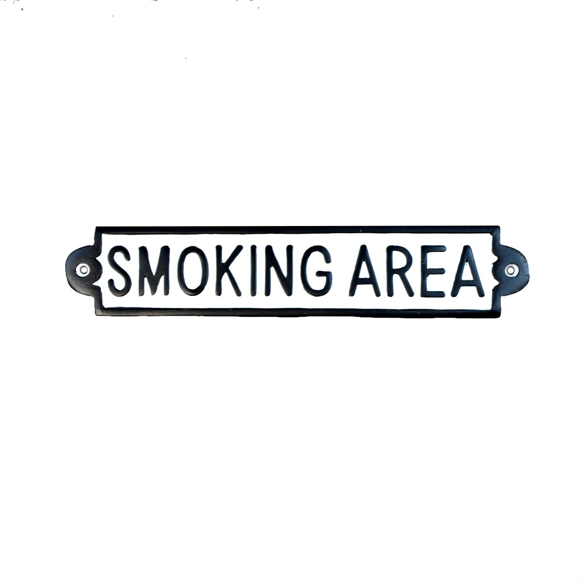 Smoking Area White Metal Fence Gate Door Sign Bar Shop Restaurant ...