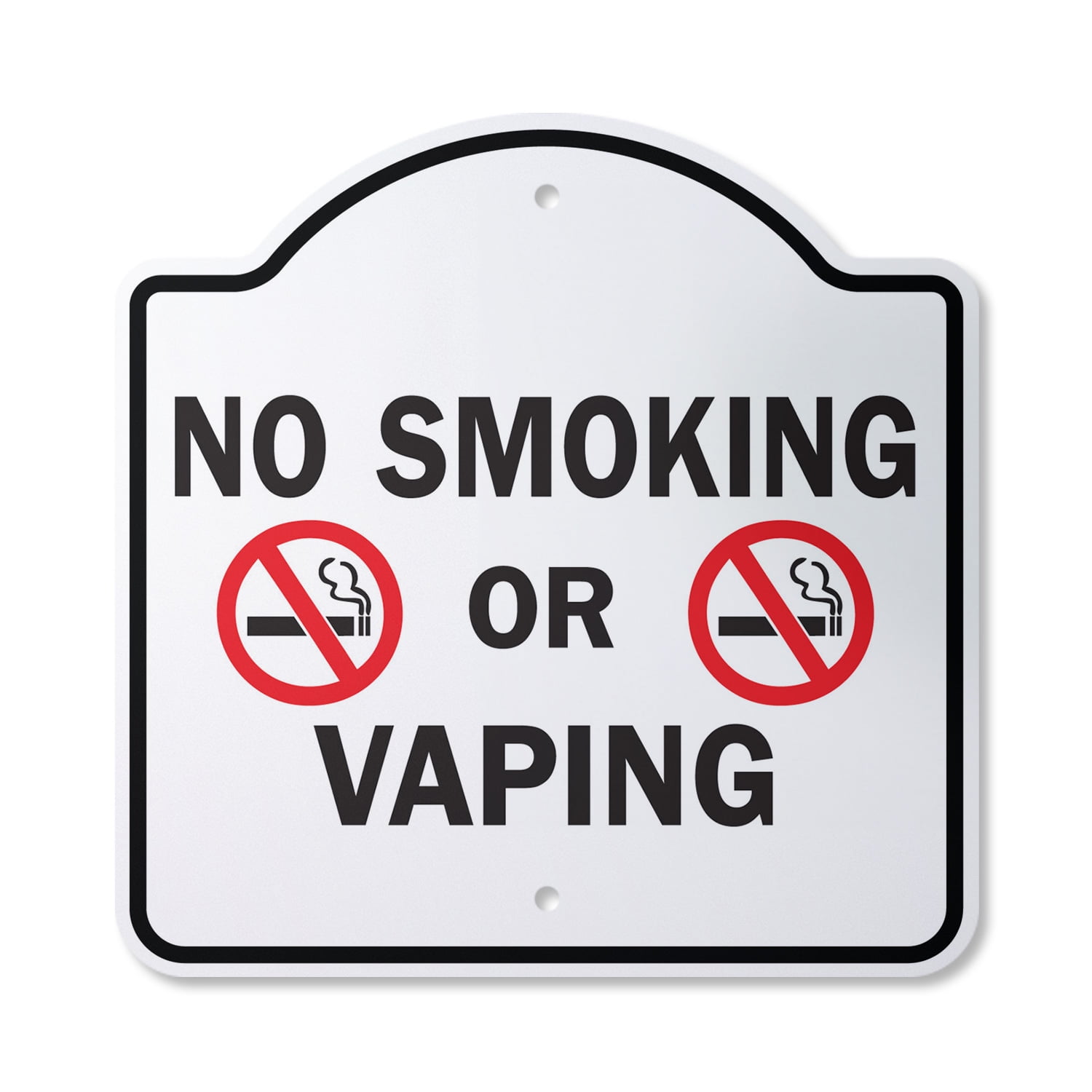 No Smoking Or Business 14" X 14" Sign | Indoor/Outdoor Plastic ...